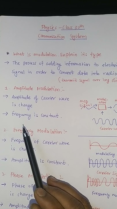 What is Modulation ?🔥🔥🔥 AM FM PM (Types of Modulation) #physics # ...