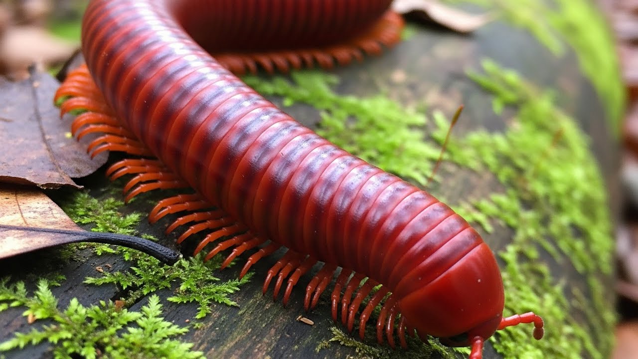 The Crawling Tank: Beautiful 4K Macro of a Millipede's Journey - YouTube