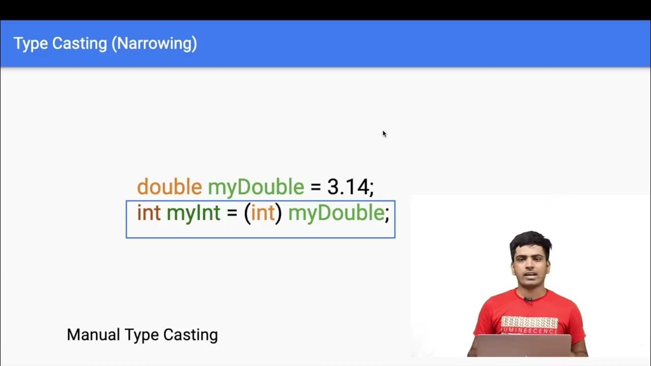 Java Placement Course Type Casting And Taking User Inpute Lecture 4 Youtube
