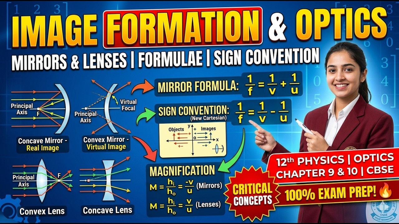 image formation by concave and convex mirror and lens | Formula ...