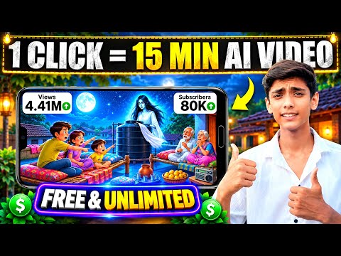 Long AI Video Kaise Banaye (15 Min) Using Just 1 Click🔥|| Ai se video kaise banaye | Ai Automation