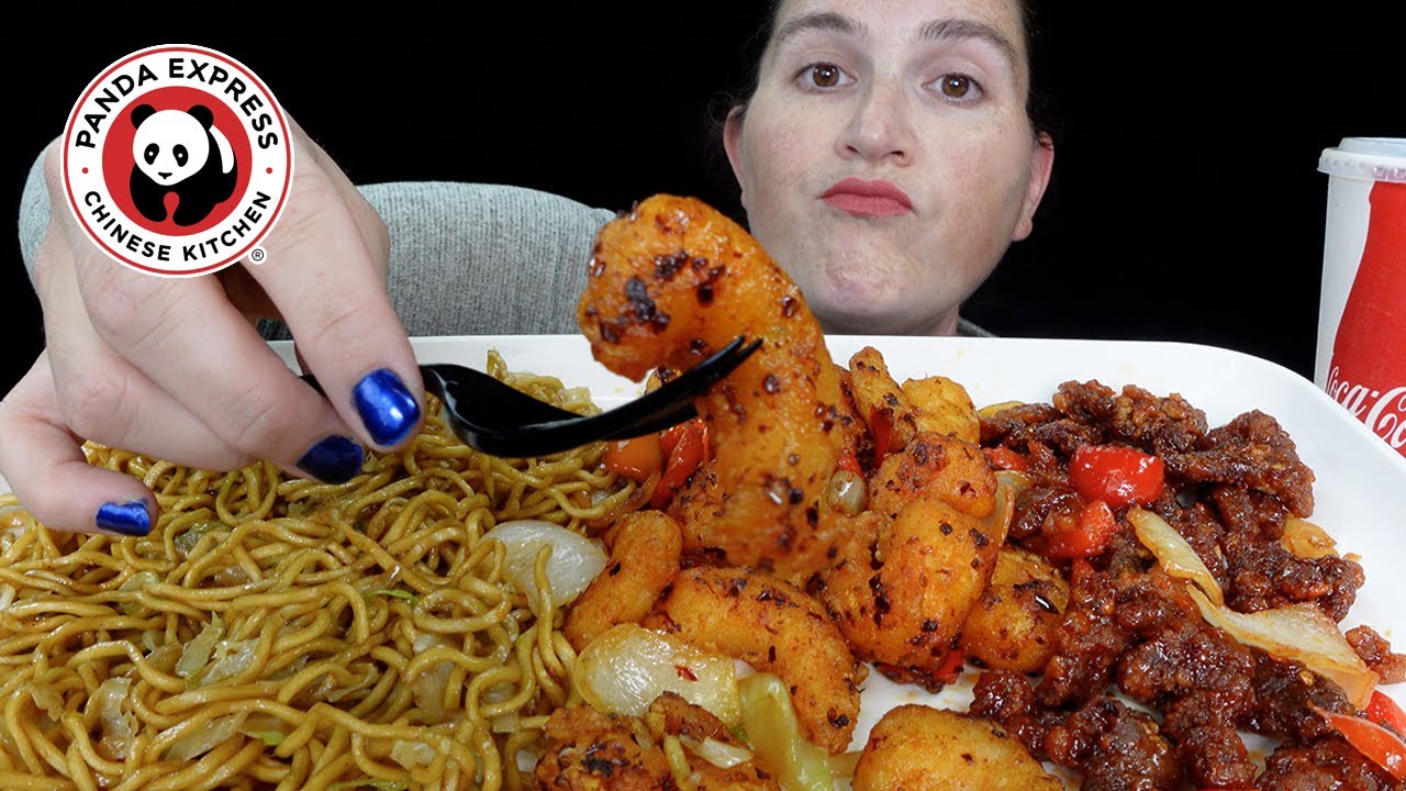 ASMR | PANDA EXPRESS | NEW CHILI CRISP SHRIMP & BEIJING BEEF | MUKBANG ...