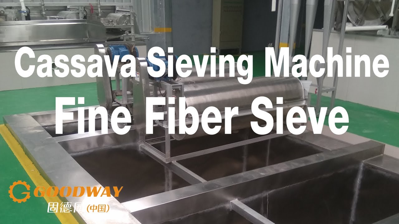 Cassava Sieving Machine - Fine Fiber Sieve - YouTube