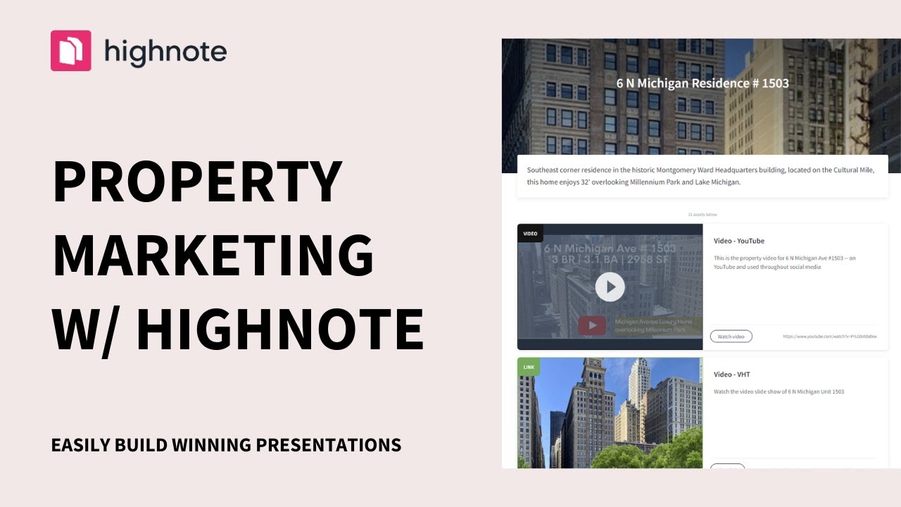 How to Create a Digital Property Marketing with Highnote - YouTube