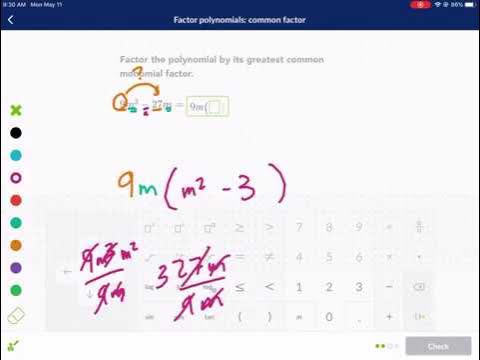 Khan Academy Tutorial: factor polynomials (common factor) - YouTube