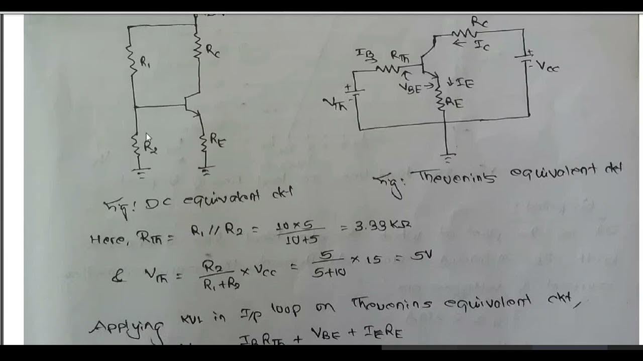 Draw DC load line &load line and find Q-point of given voltage divider bias circuit - YouTube