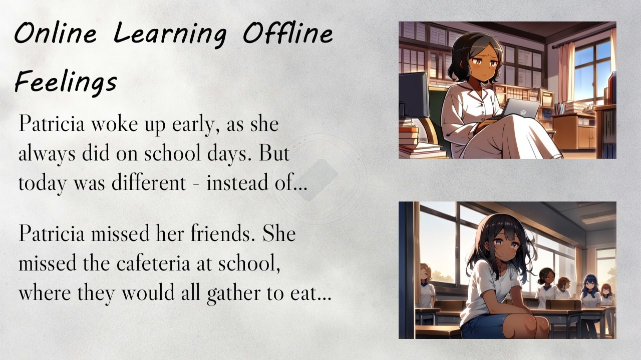 English Short Story 🔥| Online Learning Offline Feelings | Graded ...