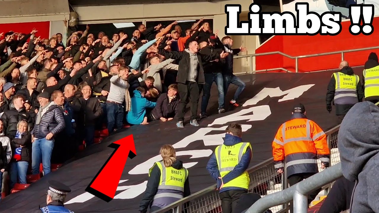 3000 Brighton away fans celebrating ! - YouTube