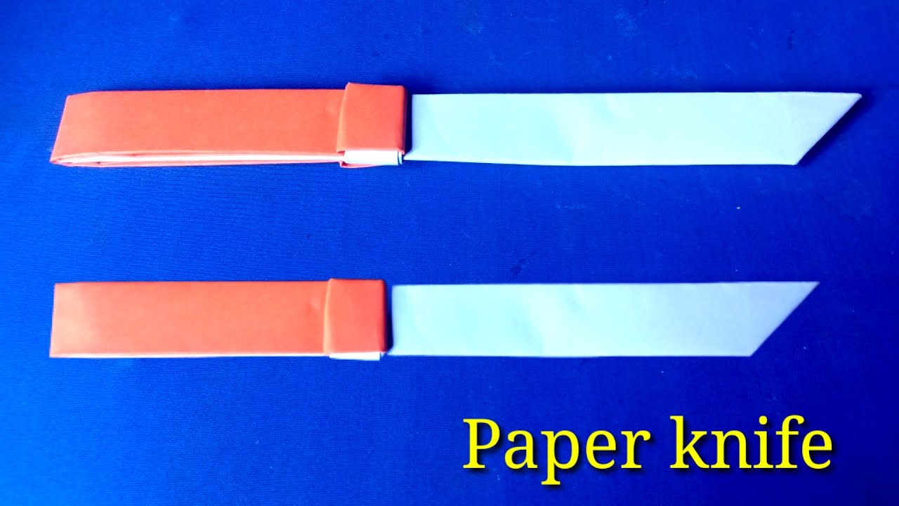 How to make a paper Knife from A4 paper easy | origami paper knife ...