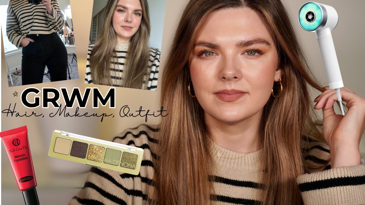 GRWM Fall Hair, Makeup, & Outfit 🍁 - YouTube