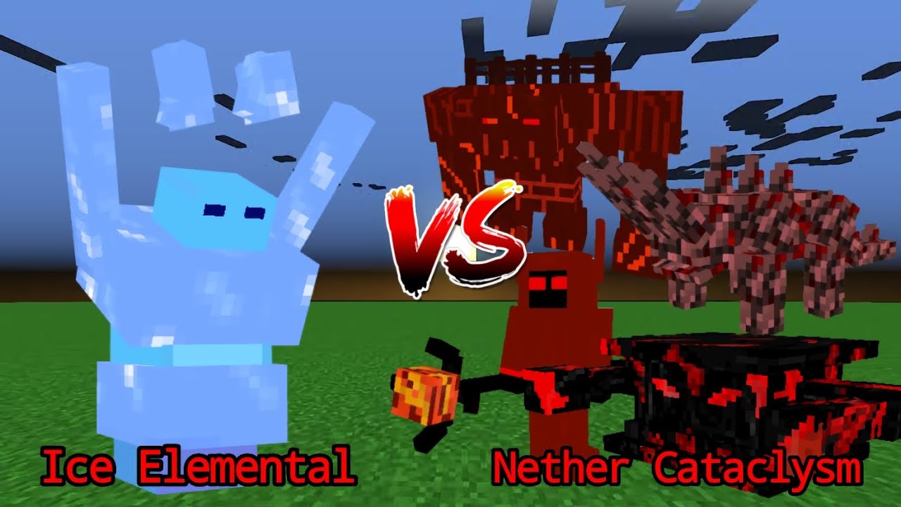 Ice Elemental vs Nether Cataclysm | Minecraft Mob Battle - YouTube