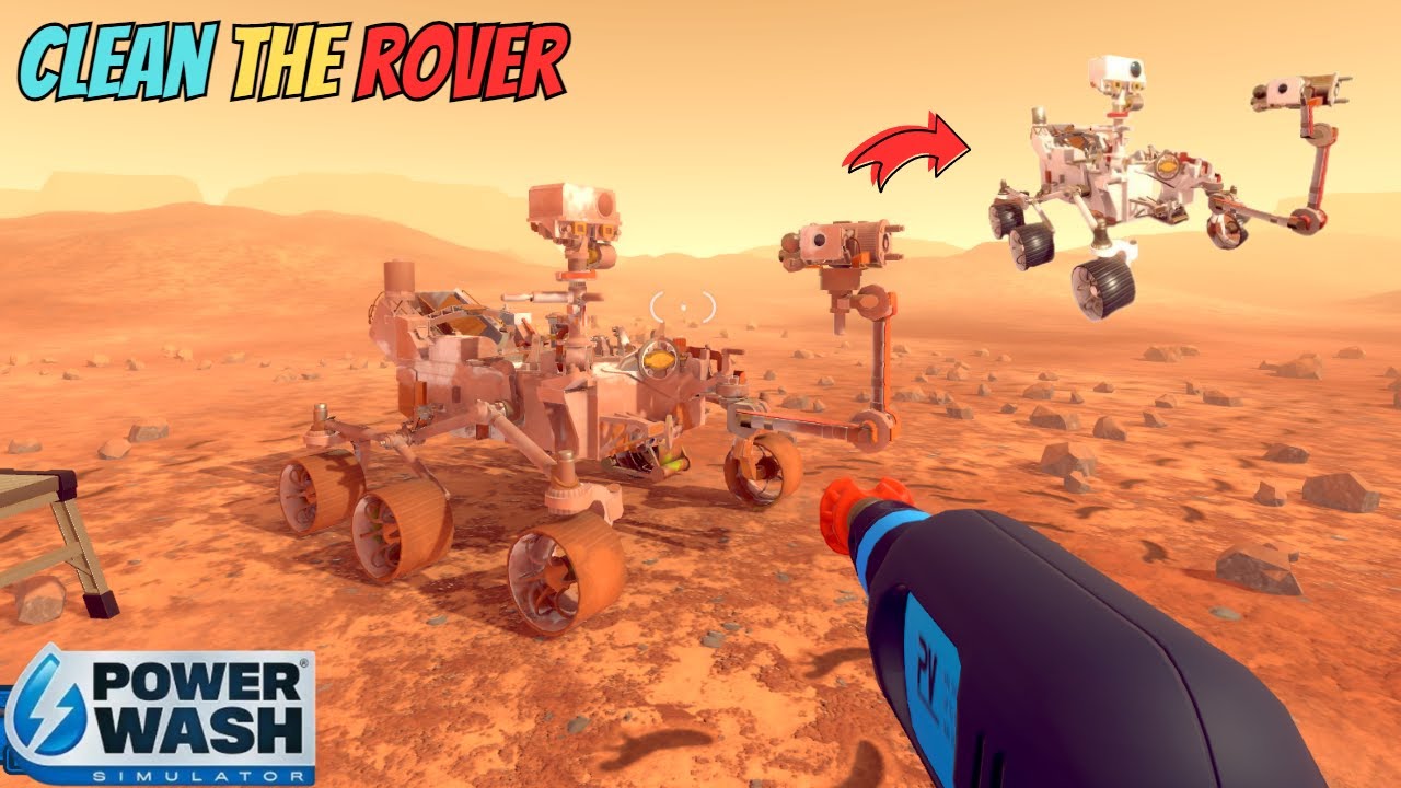 CLEANING THE MARS ROVER ! Power Wash Simulator gameplay. #gamingfield # ...