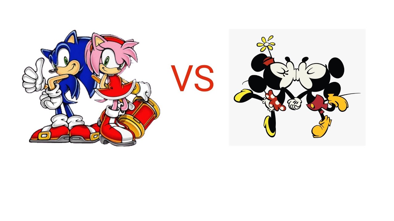 mugen sonic/amy vs mickey mouse/minnie mouse - YouTube