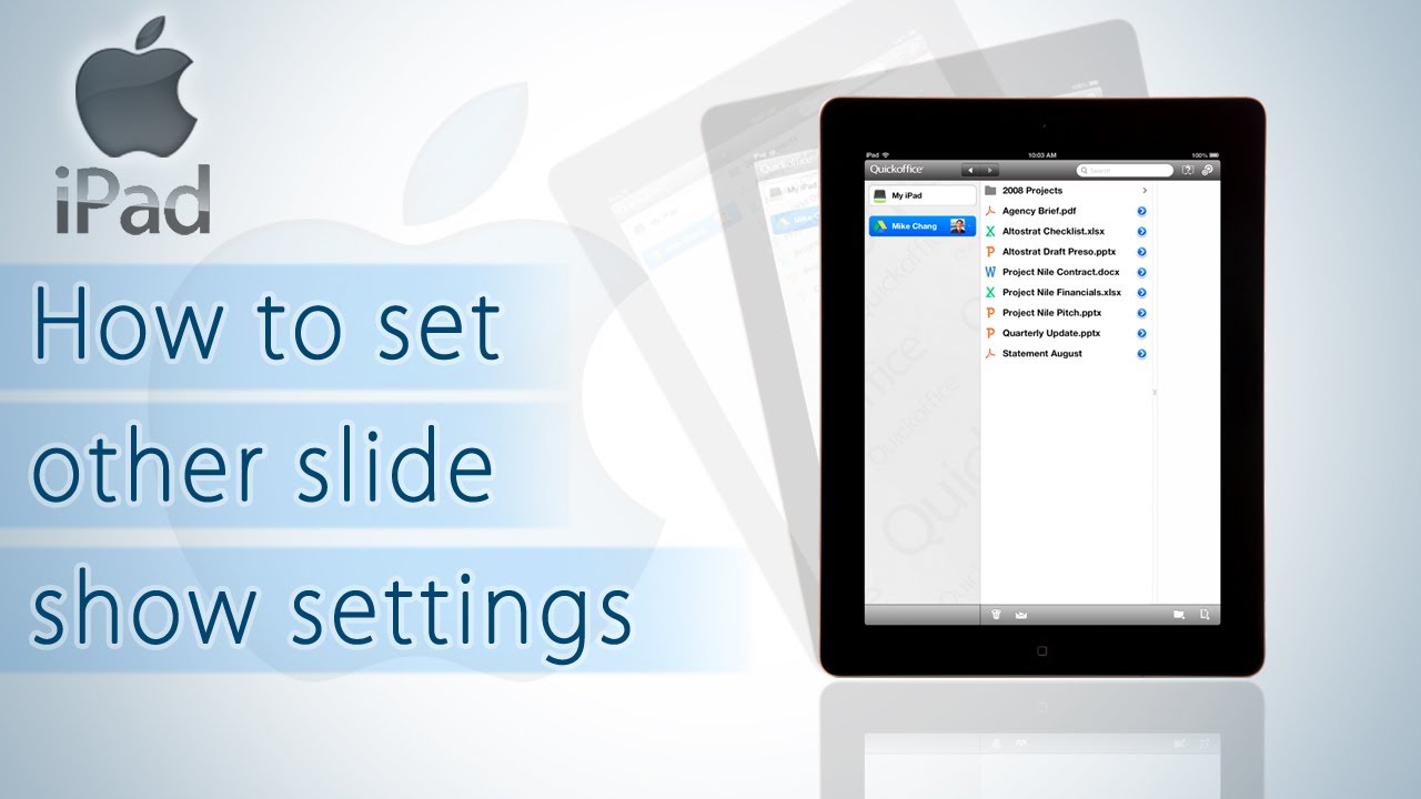 iPad - How to set other slide show settings - YouTube
