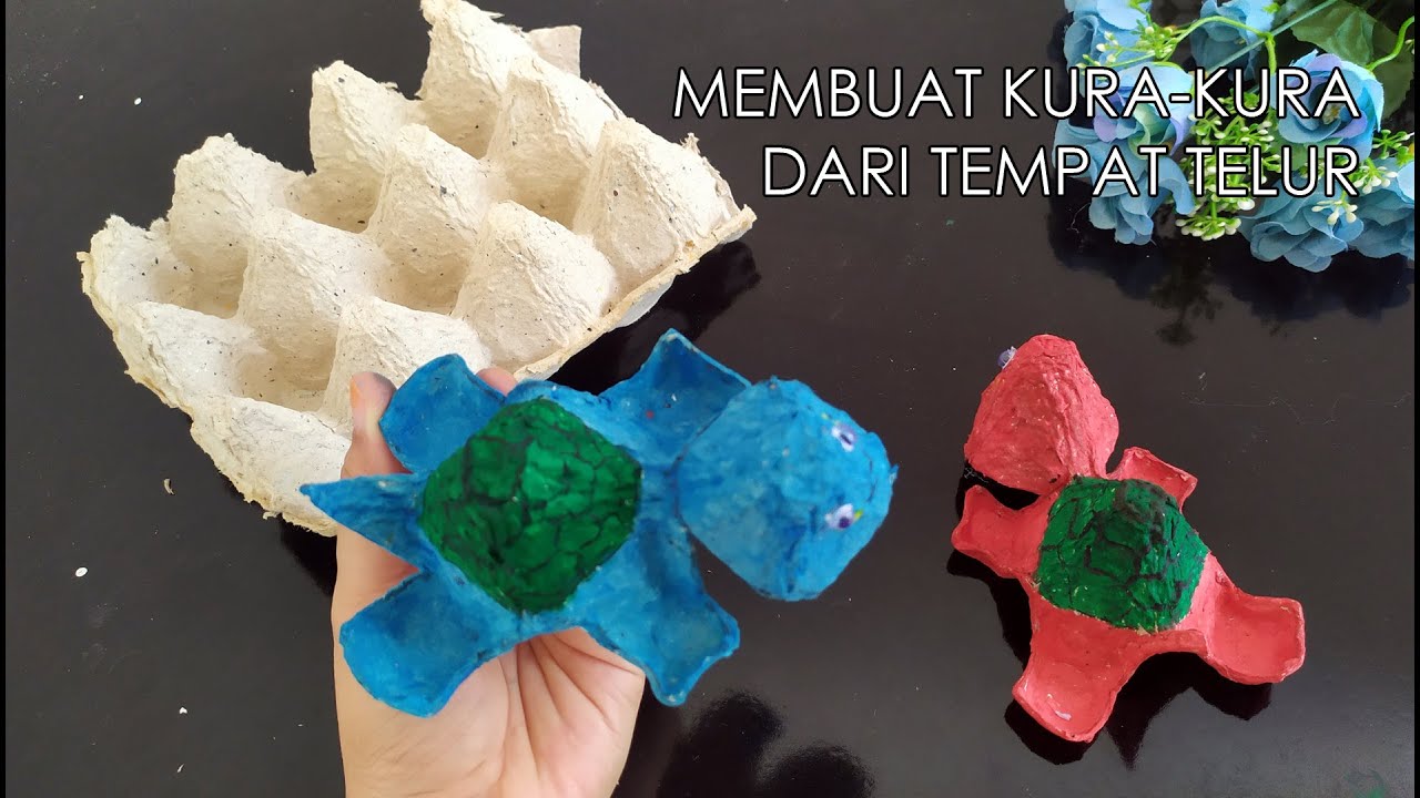 Ide Kegiatan Kreatifitas Membuat Kura-kura dari Tempat Telur Bekas ...