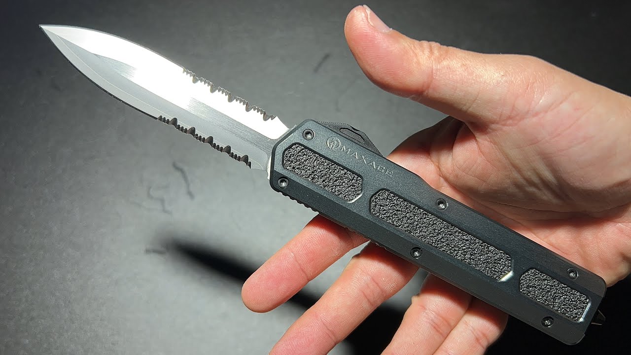 MAXACE NEPTUNE X04C SERRATED DOUBLE EDGE ยืม ปุ่มสบายปลายแหลมแถมกึ่ง ...