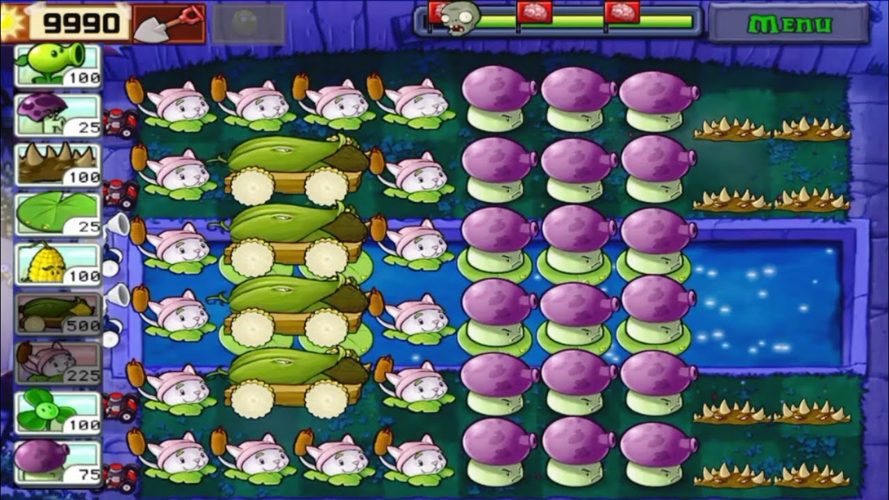 Plants vs Zombies || Adventure Fog Level 2 Walkthrough Full HD [ 1080p ...