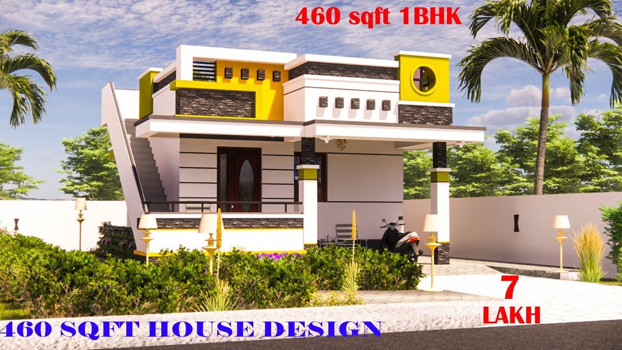 460 SQFT House Design | Exterior and Interior Walkthrough | kv designs ...