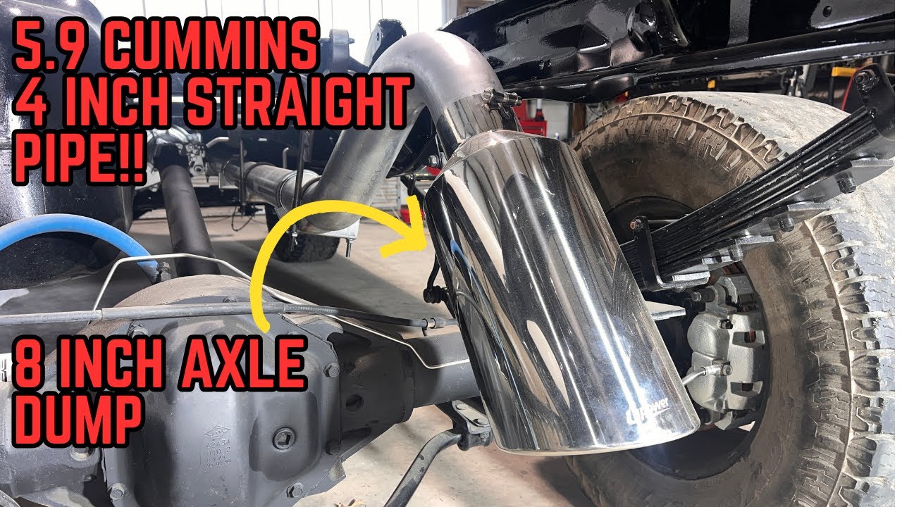 4 INCH STRAIGHT PIPE & 8 INCH AXLE DUMP on my 2nd Gen 5.9 CUMMINS ...