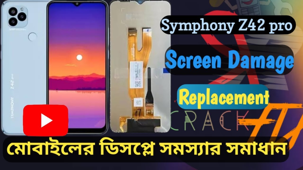 Symphony Z42 Pro Screen Damage Fix || Lcd Repacment || RR CRACK FIX ...