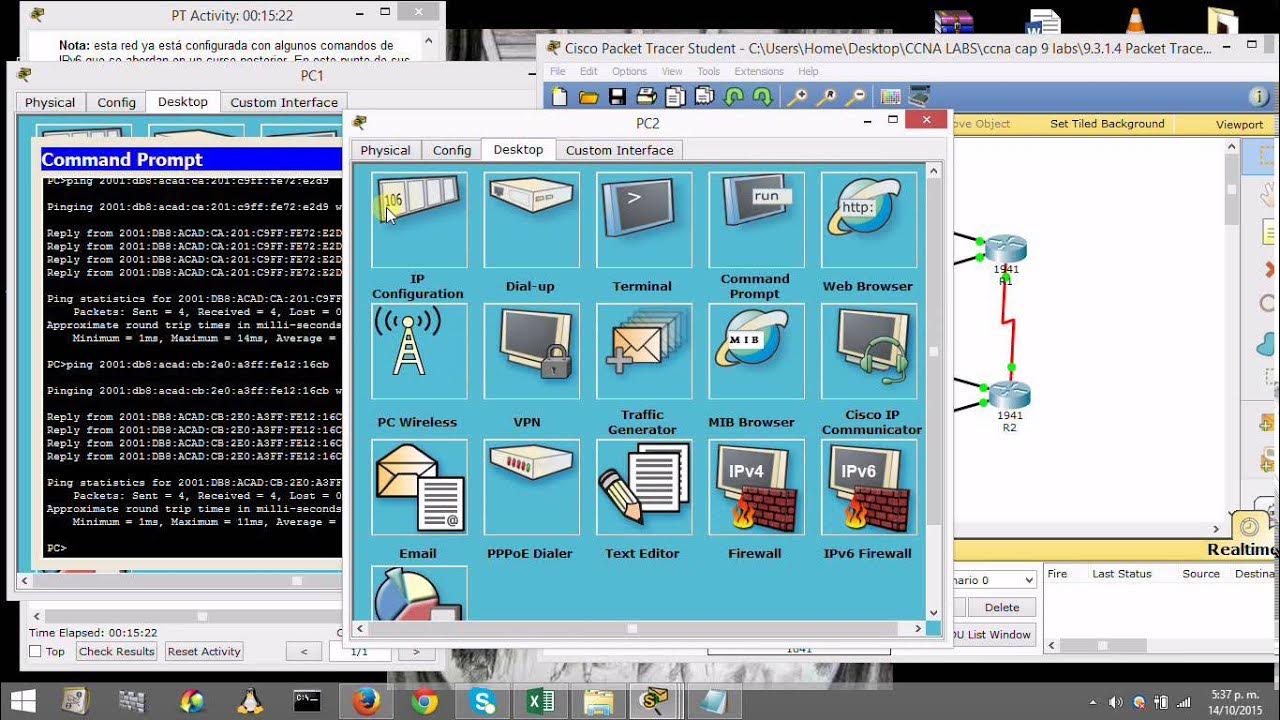 9 3 1 4 Packet Tracer Implementing a Subnetted IPv6 Addressing Scheme - YouTube