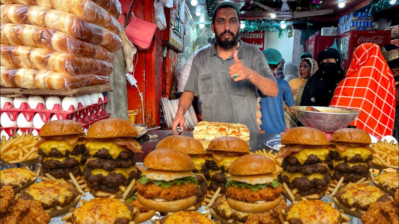 Street Style shami Burger | Chicken Burger & Beef Burger | Pure Food ...