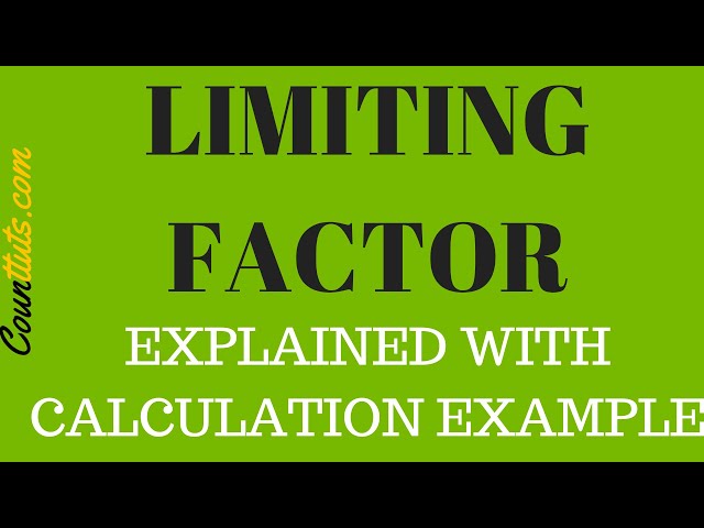 Limiting Factors Examples