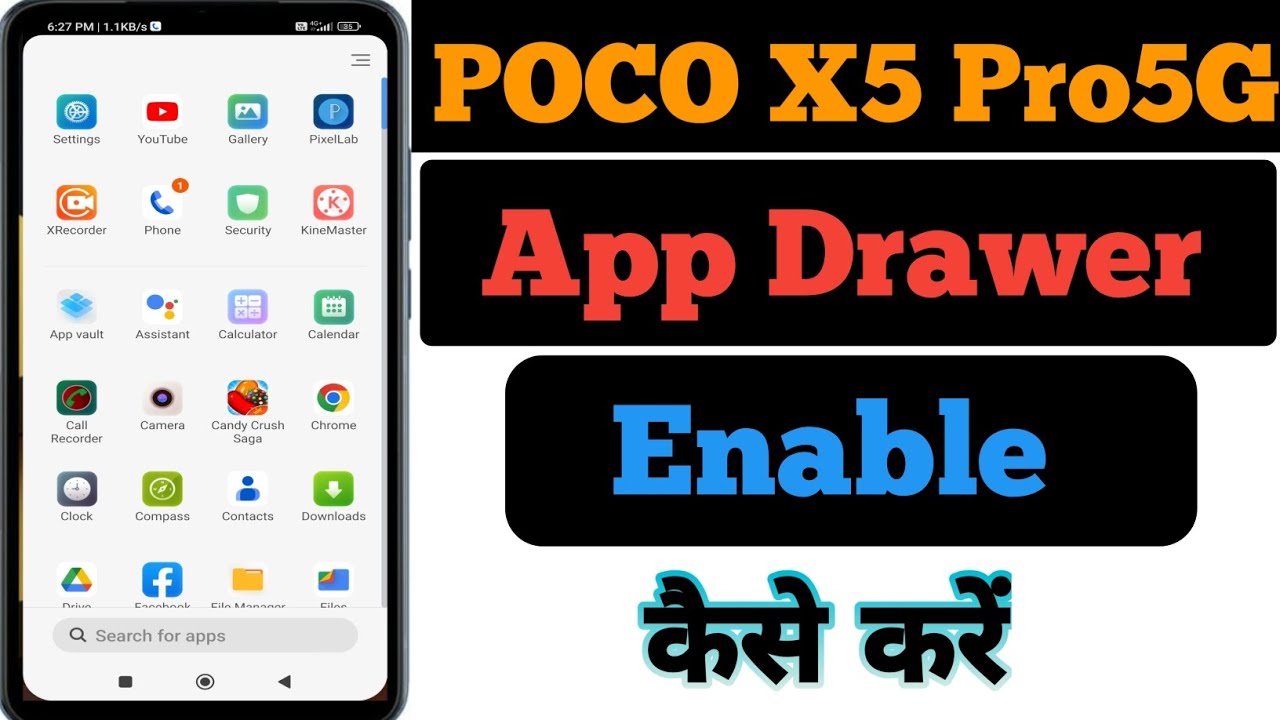 Poco X5 Pro 5G Me App Drawer Enable Setting Kaise Kare | How to Enable ...