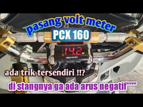 cara pasang volt meter di pcx 160 - YouTube