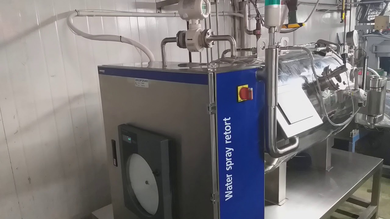 Water spray retort - YouTube