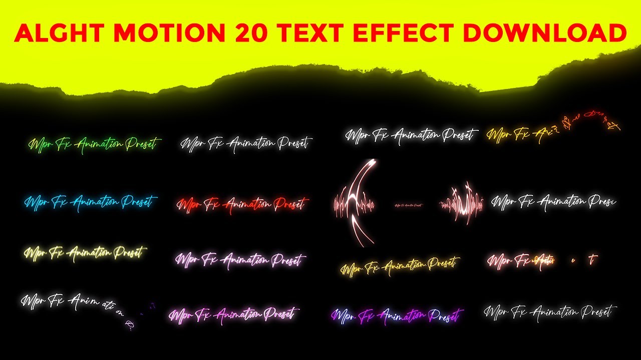 Alight Motion 20 Text Effect Download | Alight Motion Text Effect Preset Link | Xm| File ...