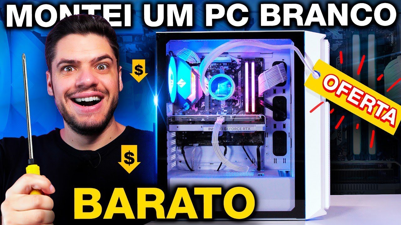 MONTEI um PC TODO BRANCO só com PROMOÇÃO, COMPENSOU? Ryzen 5600 e RTX ...