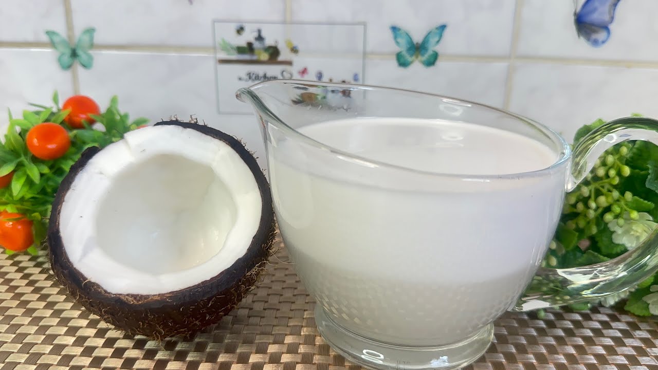 How to make a perfect homemade coconut milk/coconut milk recipe/# ...