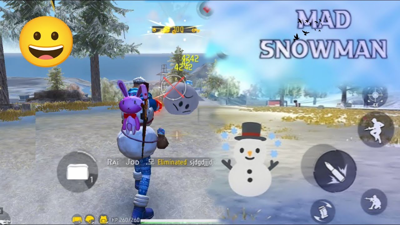 Free Fire Mad Snowman Mode Gameplay | Get Mad Snowman Bundle free fire ...