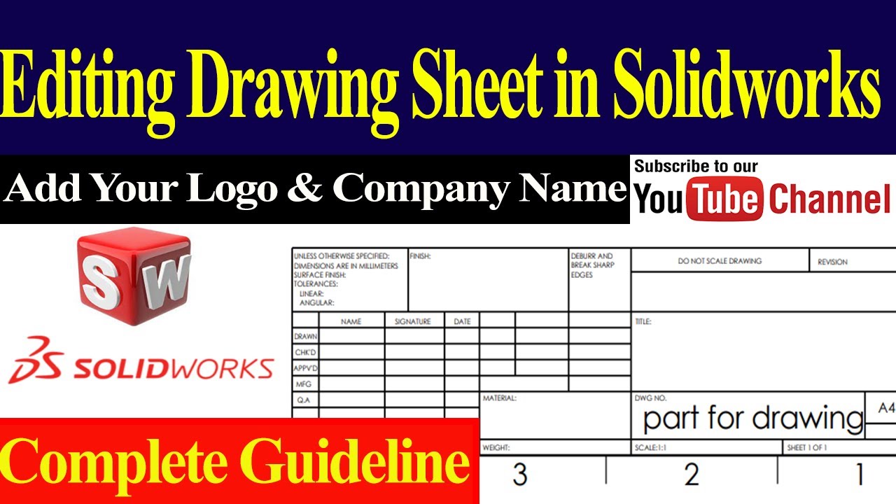 How to Edit Drawing Sheet in Solidworks| Solidworks Tips & Tricks - YouTube