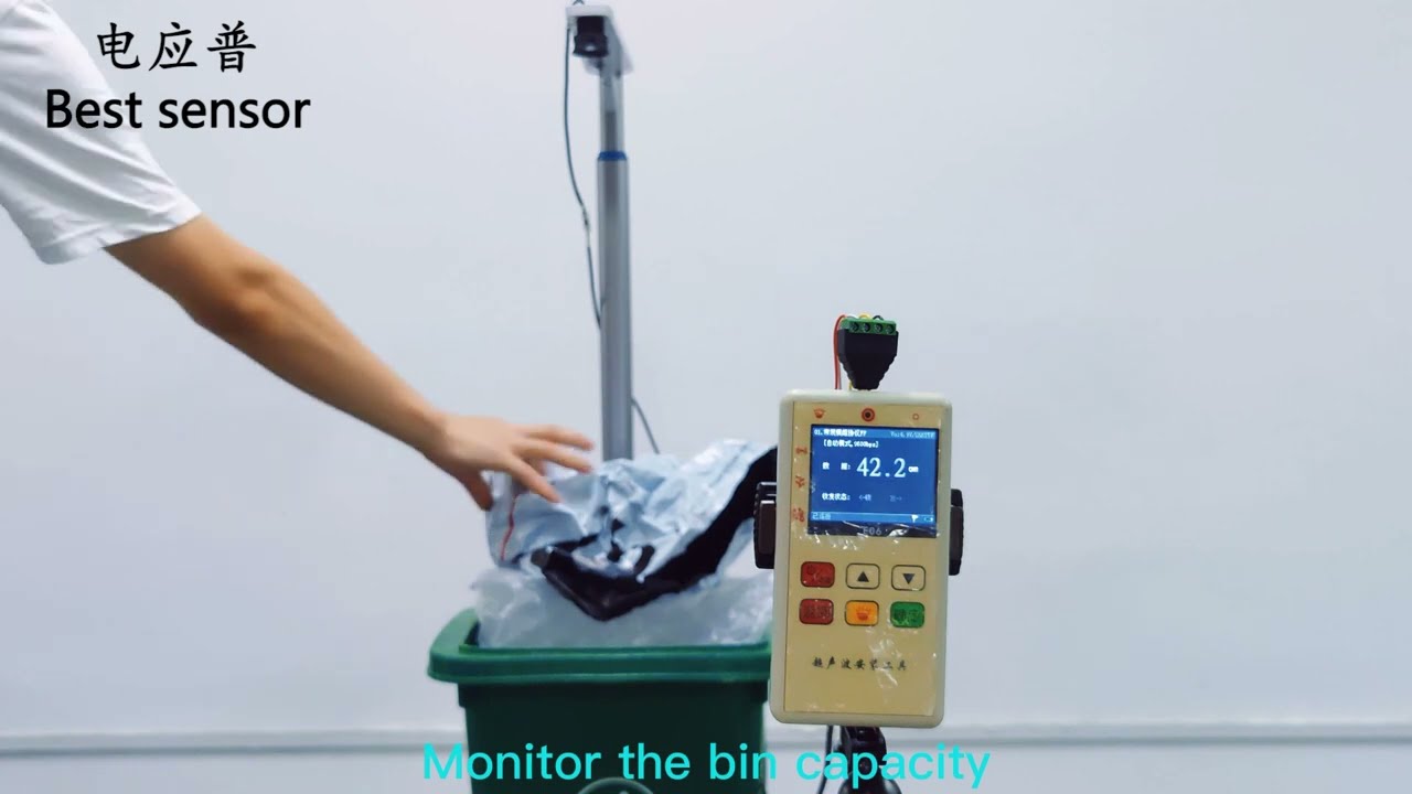Ultrasonic sensor Smart bin overflow sensor - YouTube