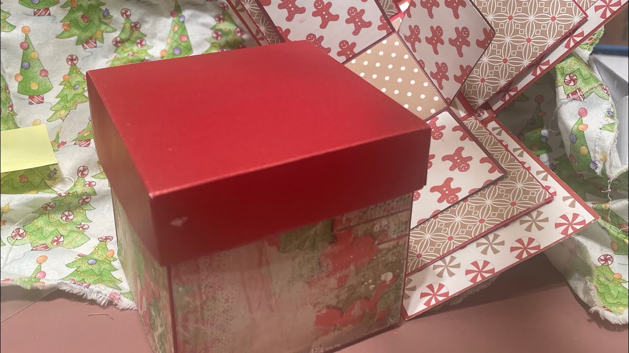 Christmasinjuly24 Exploding Box Tutorial 🎁🎄🎅🔔 Youtube 1647