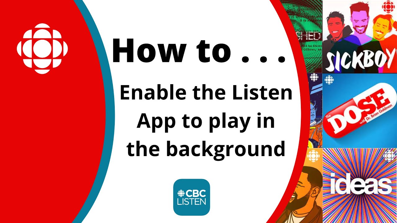 How to enable the CBC Listen App to play in the background - YouTube