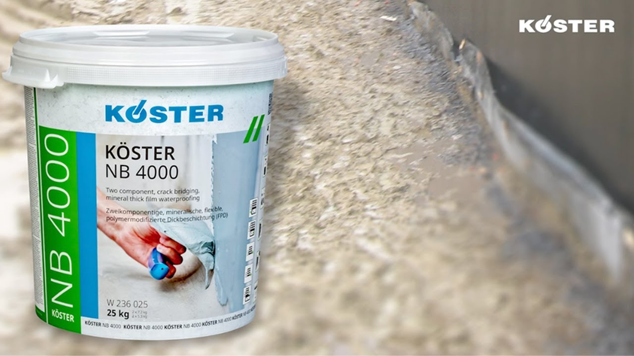 Waterproofing application with KÖSTER NB 4000 - YouTube