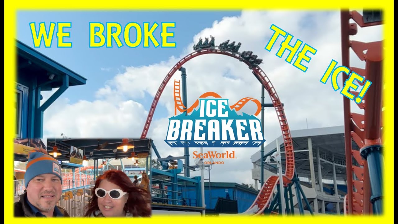 ICE BREAKER COASTER SEAWORLD ORLANDO FULL COVERAGE - YouTube