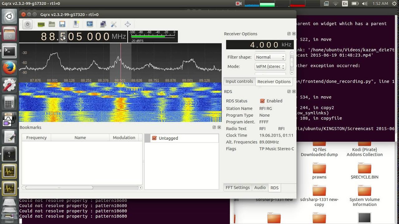 Gqrx FM RDS test - YouTube