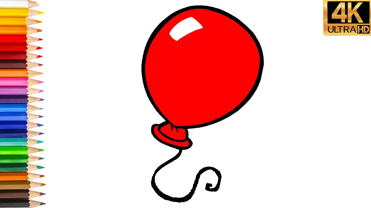 Dibujo lindo de una GLOBOS 🎈 Cómo dibujar GLOBOS? - Dibujos fáciles ...
