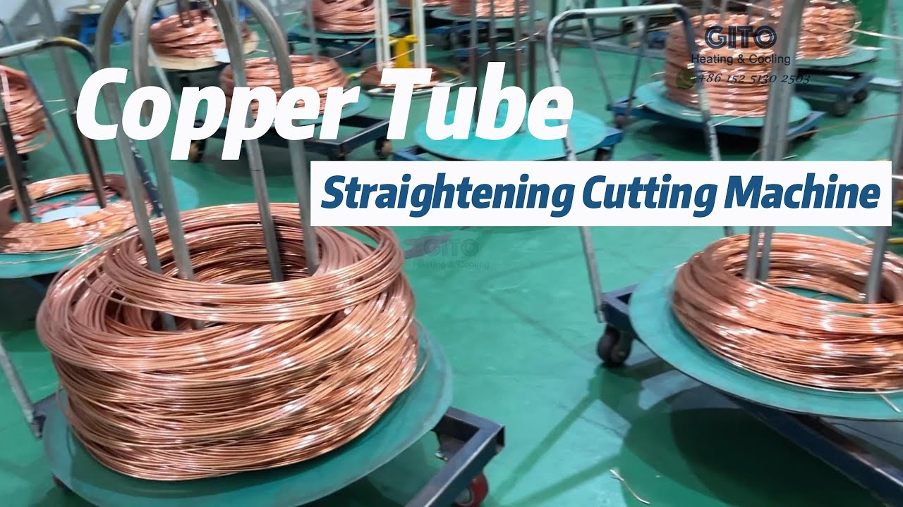 Copper Tube Straightening and Cutting Machine - YouTube