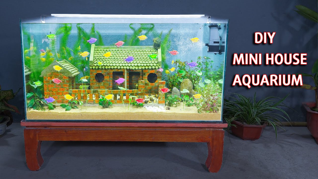 Surprising DIY ideas! How to make beautiful aquarium with ancient house ...