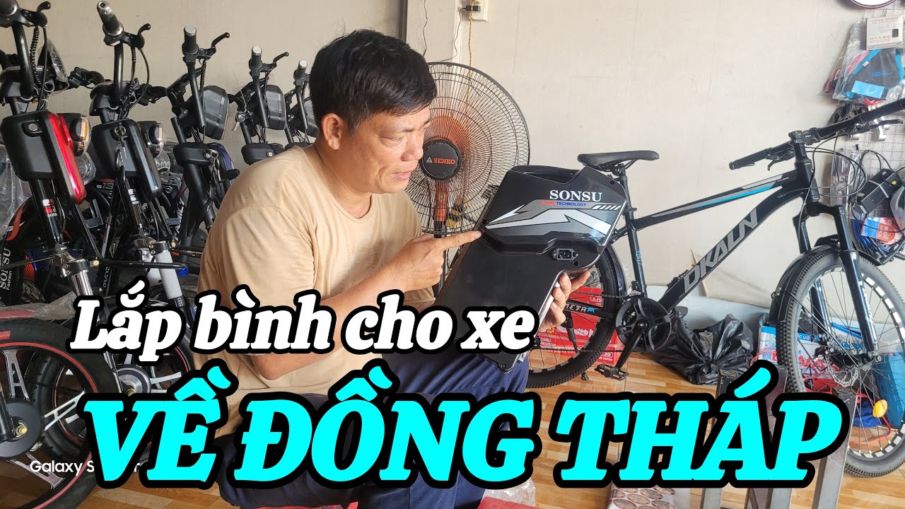 Cận cảnh ráp bình xe điện SONSU S10 về Đồng Tháp - YouTube