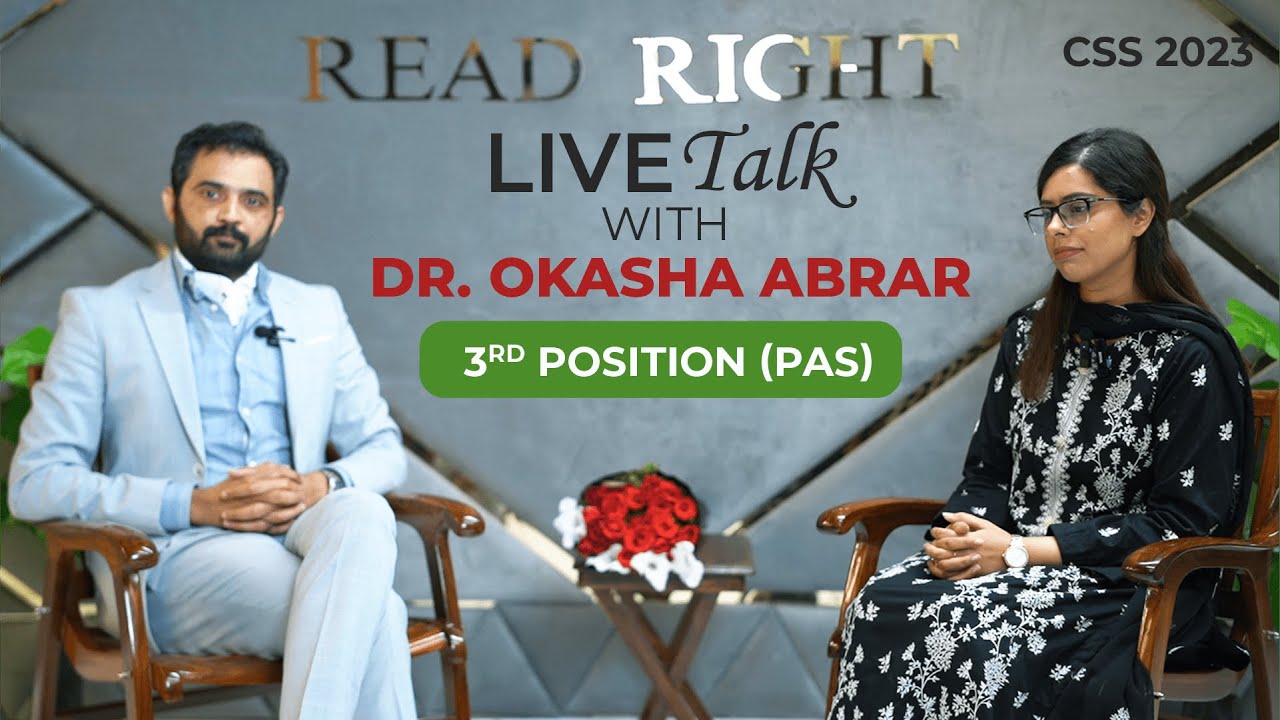 Live talk with Okasha Abrar PAS 3rd position in CSS 2023 - YouTube