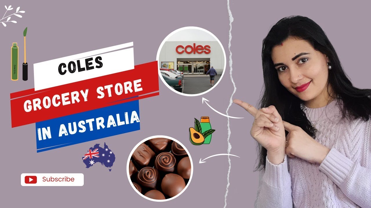 Walking Around Super Market Coles Grocery Store In Melbourne Australia ...