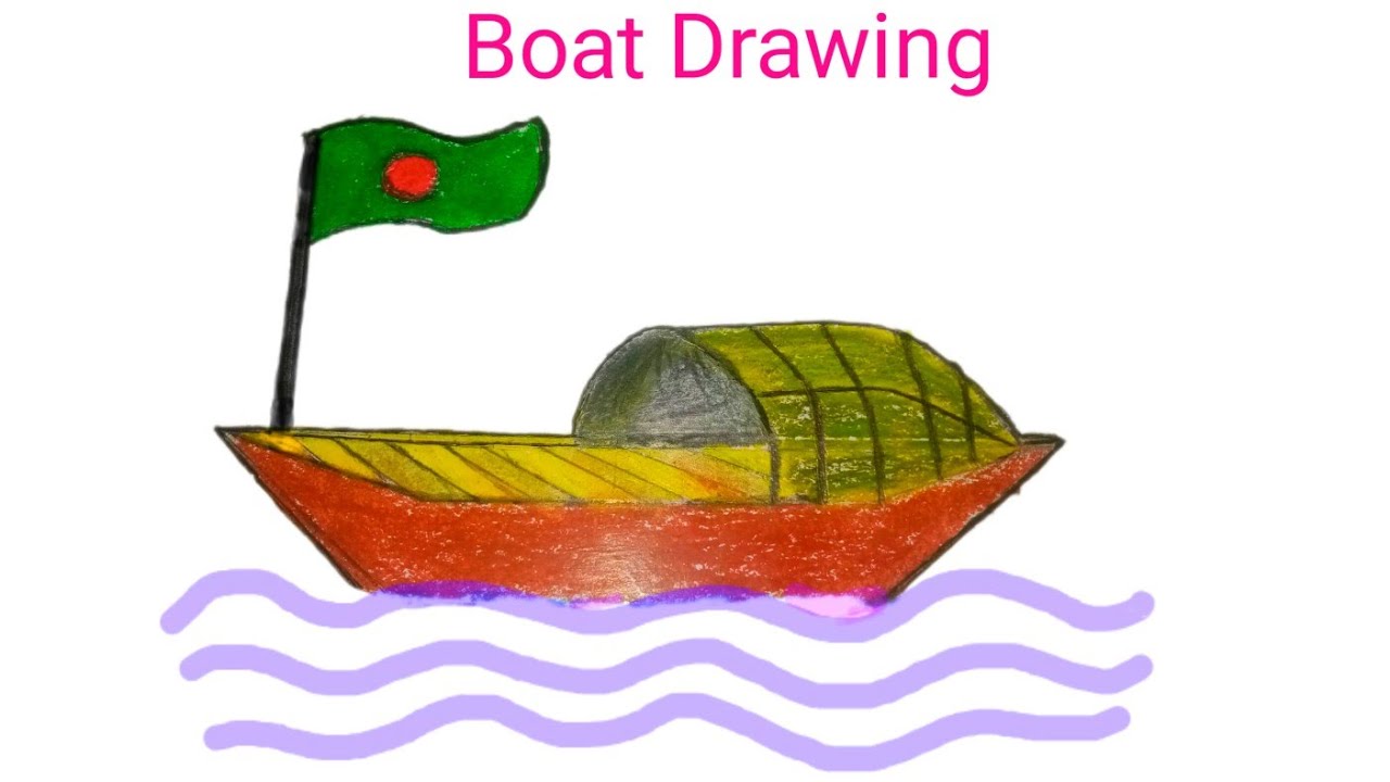 Boat drawing ||How to draw a Boat step by step||Art video - YouTube
