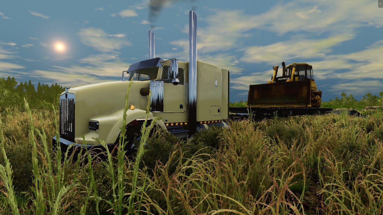 Kenworth T-800 Hauls Oversized Bulldozer To Sawmill [BeamNG.DRIVE ...
