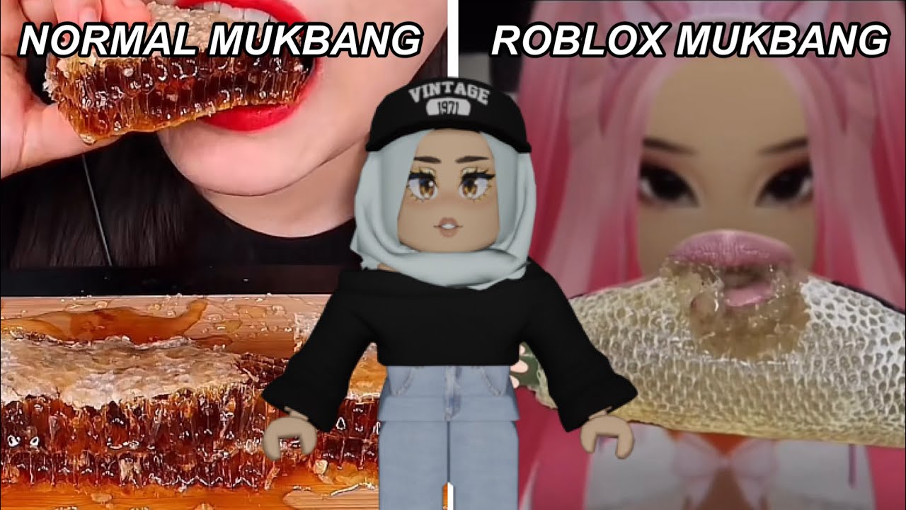 REACTING TO NORMAL MUKBANGS VS. ROBLOX MUKBANGS - YouTube